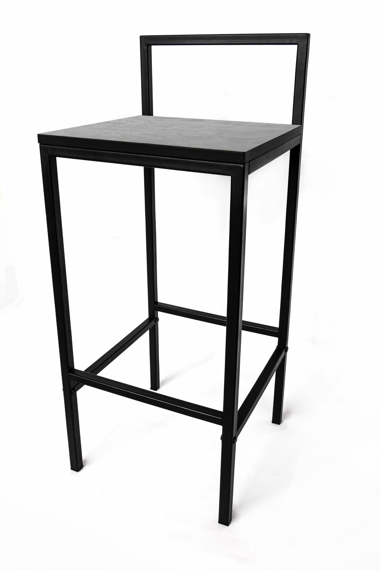 Стул барный Лофт со спинкой, Серый Вулканический