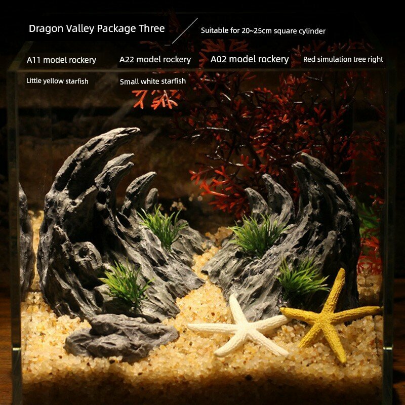 Декор для аквариума: искусственный камень «Зеленый дракон», ландшафтный дизайн, декоративные камни, аквариумные