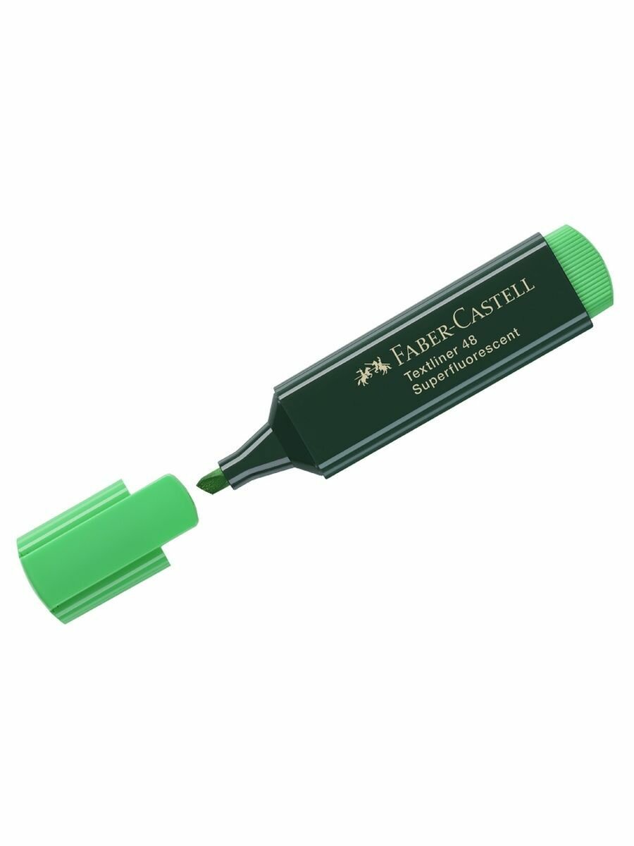 Текстовыделитель Faber-Castell "48" зеленый, 1-5мм (5 шт), 154863