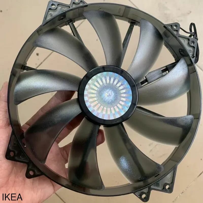 12v, Бесшумный вентилятор Cooler Master MegaFlow 200 - Втулка с подшипником 200 мм для корпусов компьютеров (черный)