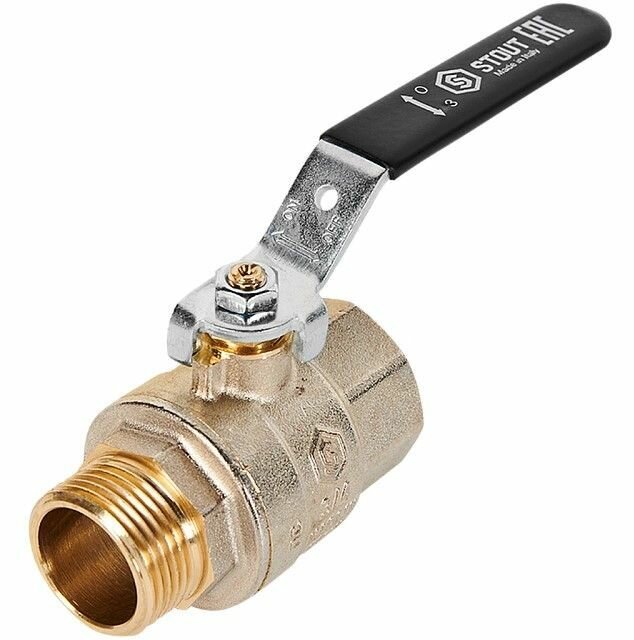 Кран шаровой STOUT полнопроходной ВР/НР ручка рычаг 3/4 SVB-0003-200020