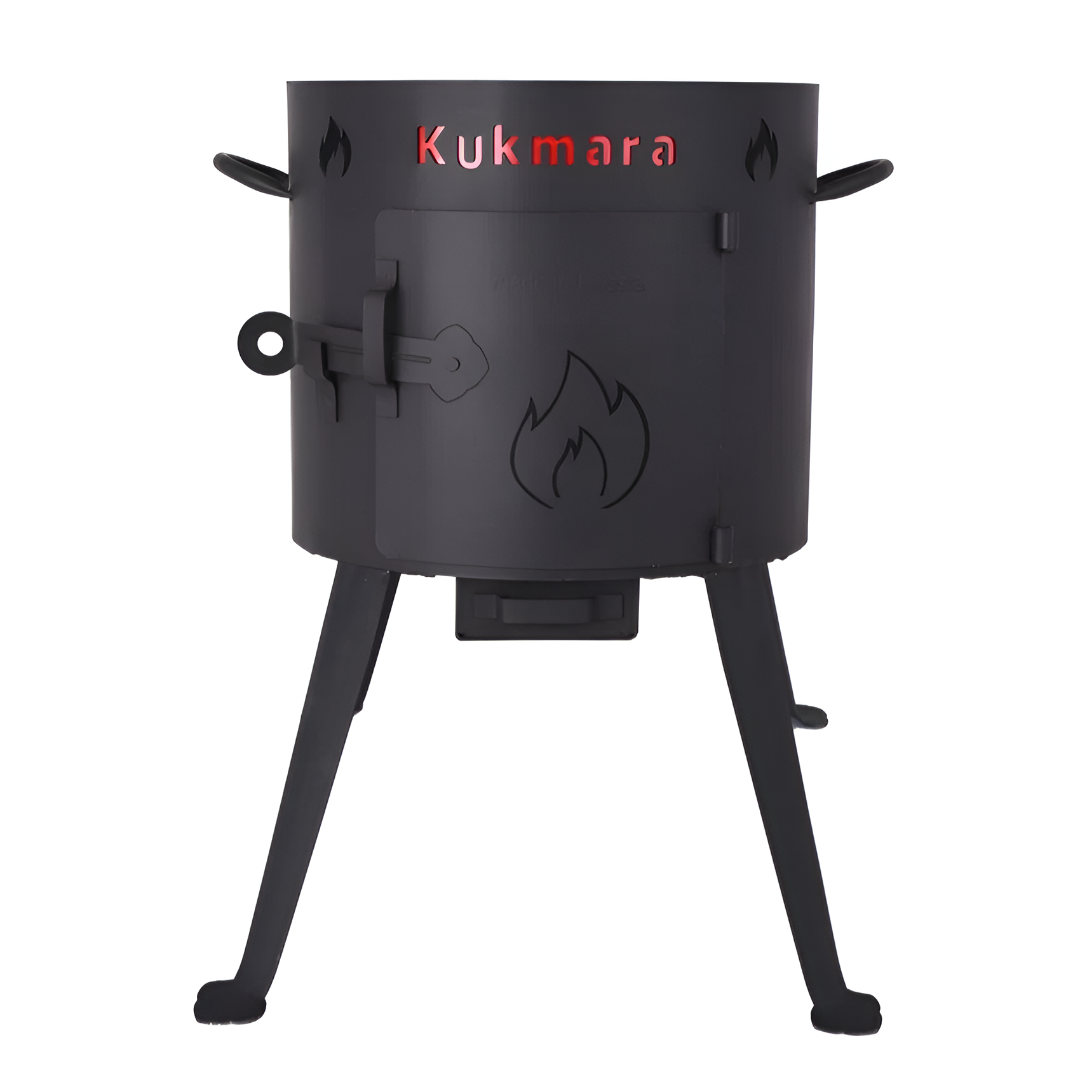 Печь учаг №2 для казана Kukmara 9л (t-2,0мм), черный, съемные ножки