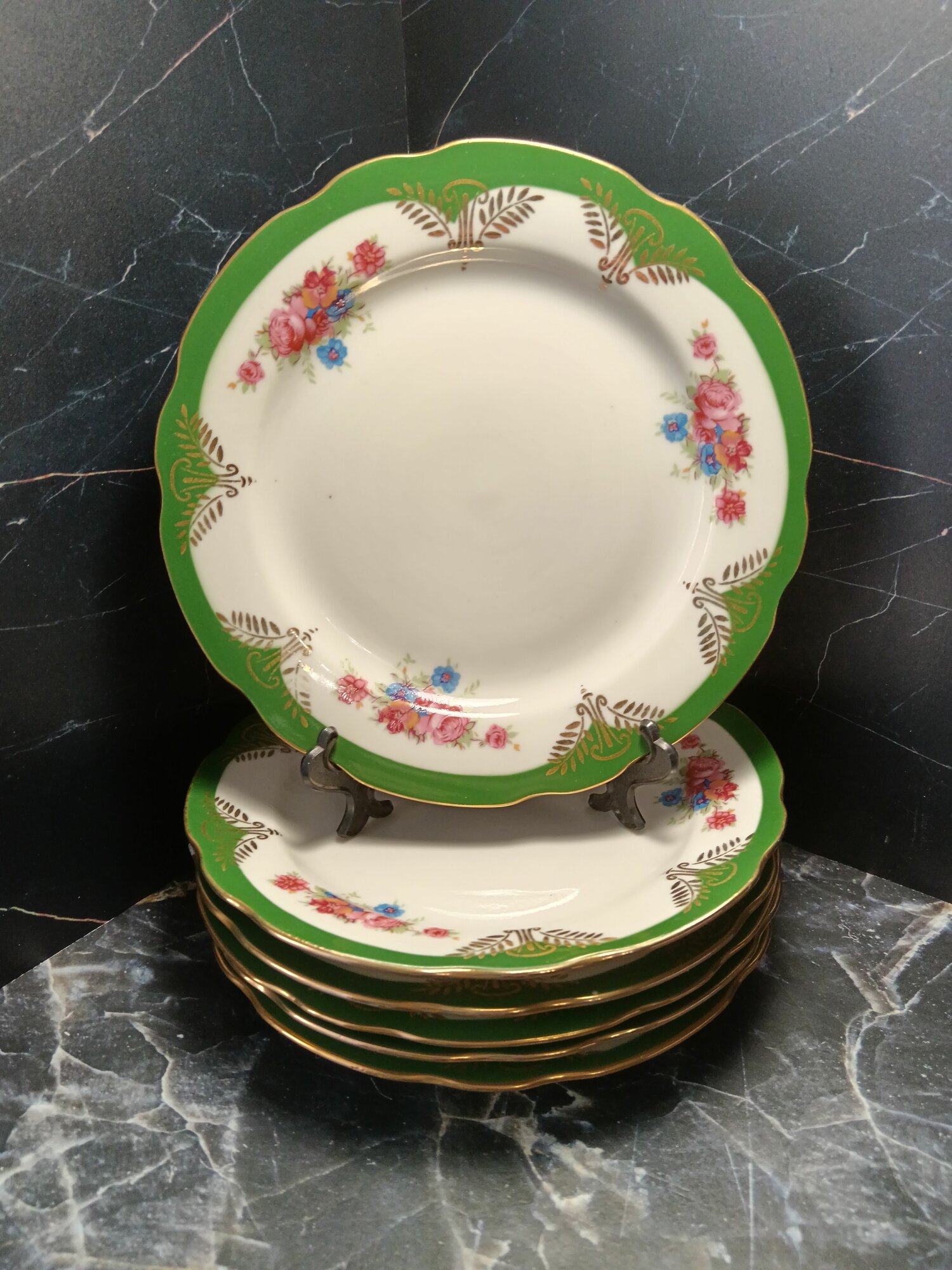 Набор десертных тарелок Дулево Вдохновение , 6 шт, винтаж