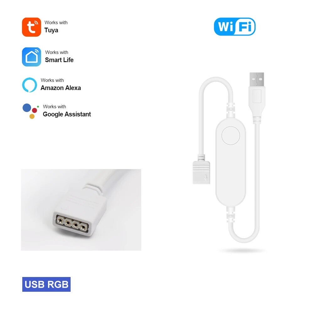 RGB контроллер WiFi 5V 4Pin для Tuya