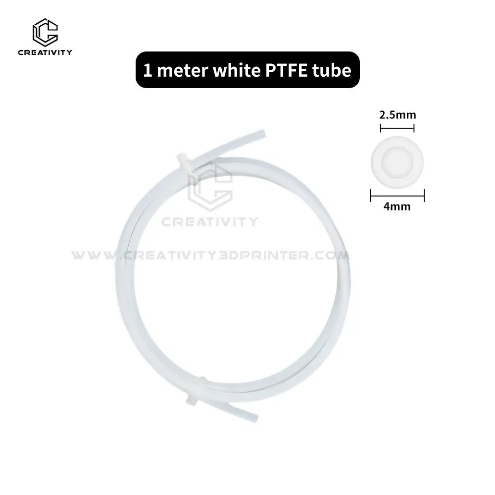 Трубка PTFE белая 4 мм для 3D-принтера, 1 метр