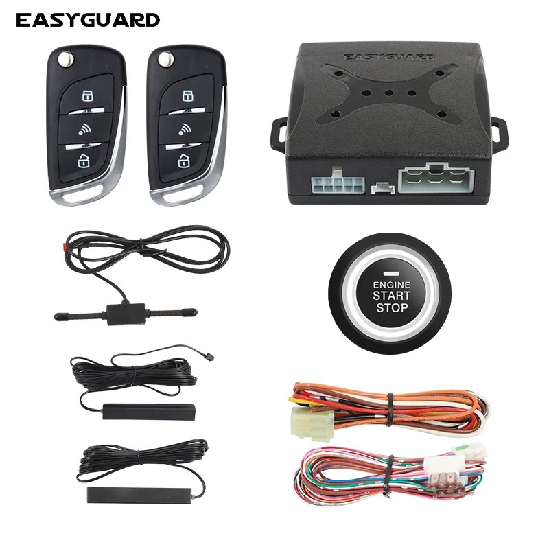 EASYGUARD EC003V-1: Автосигнализация с кнопкой Start/Stop и P2