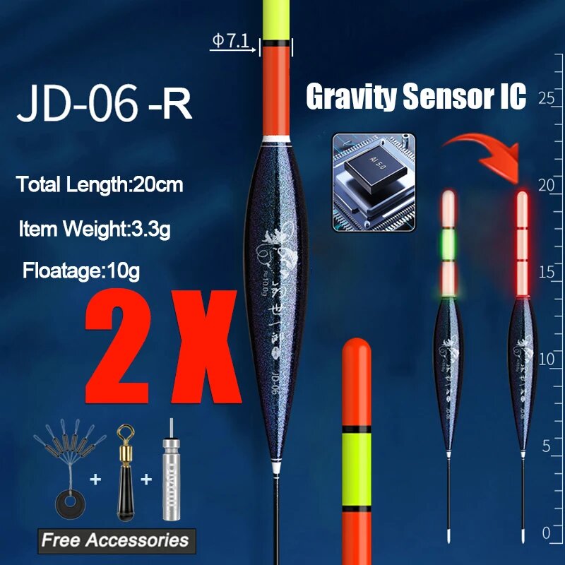 HULIKING Умные поплавки для рыбалки 2 шт. JD-06 2pcs