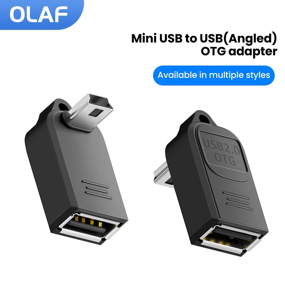 90° Левый угловой адаптер Mini USB — фото 1