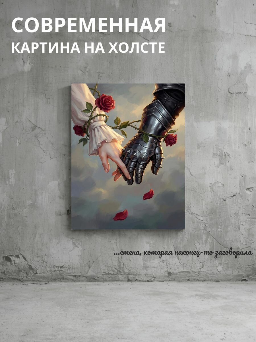 Картина на холсте Рука в белом рукаве и 20x30 см