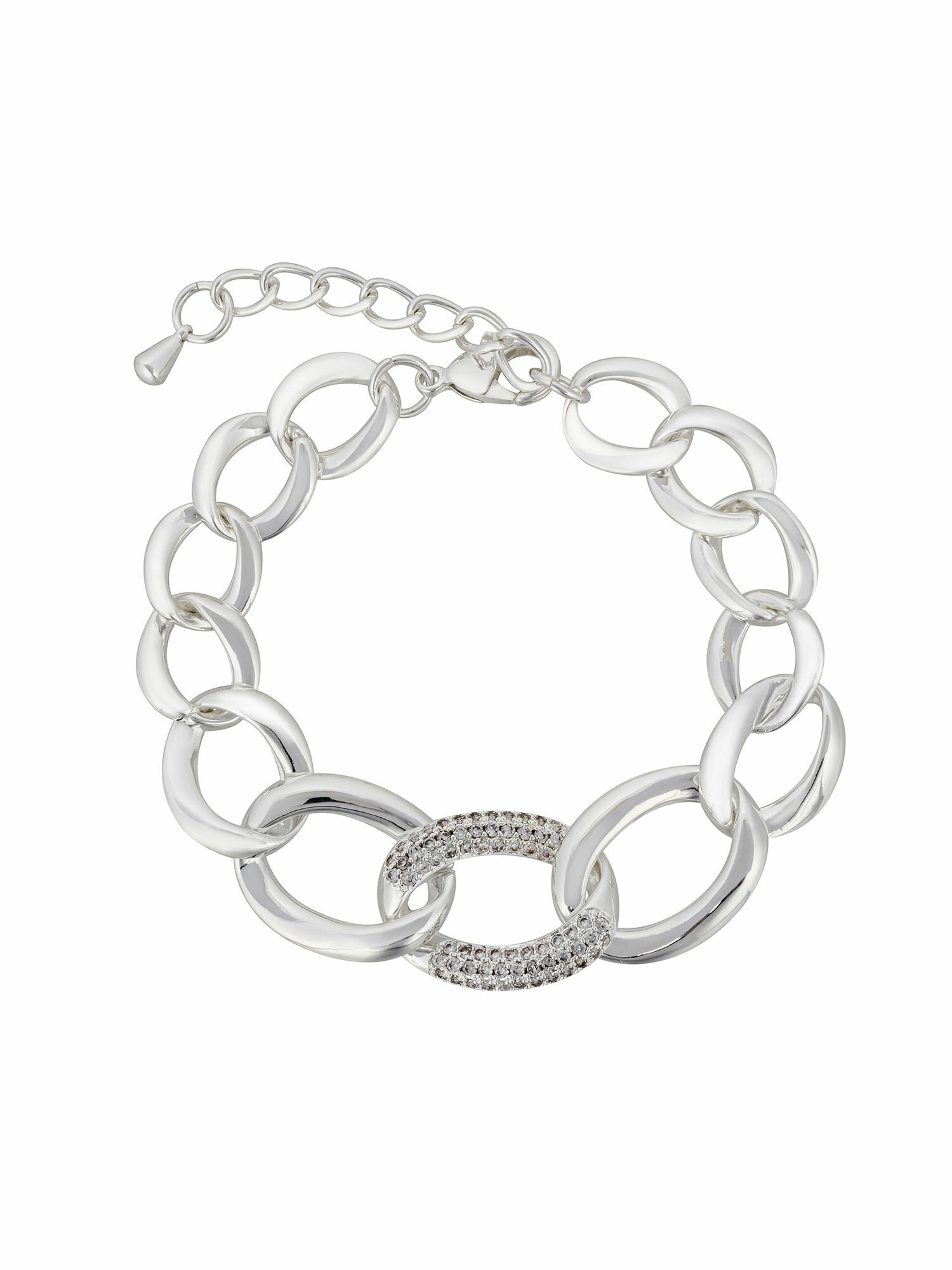 Браслет-цепочка, Swarovski Zirconia, стразы