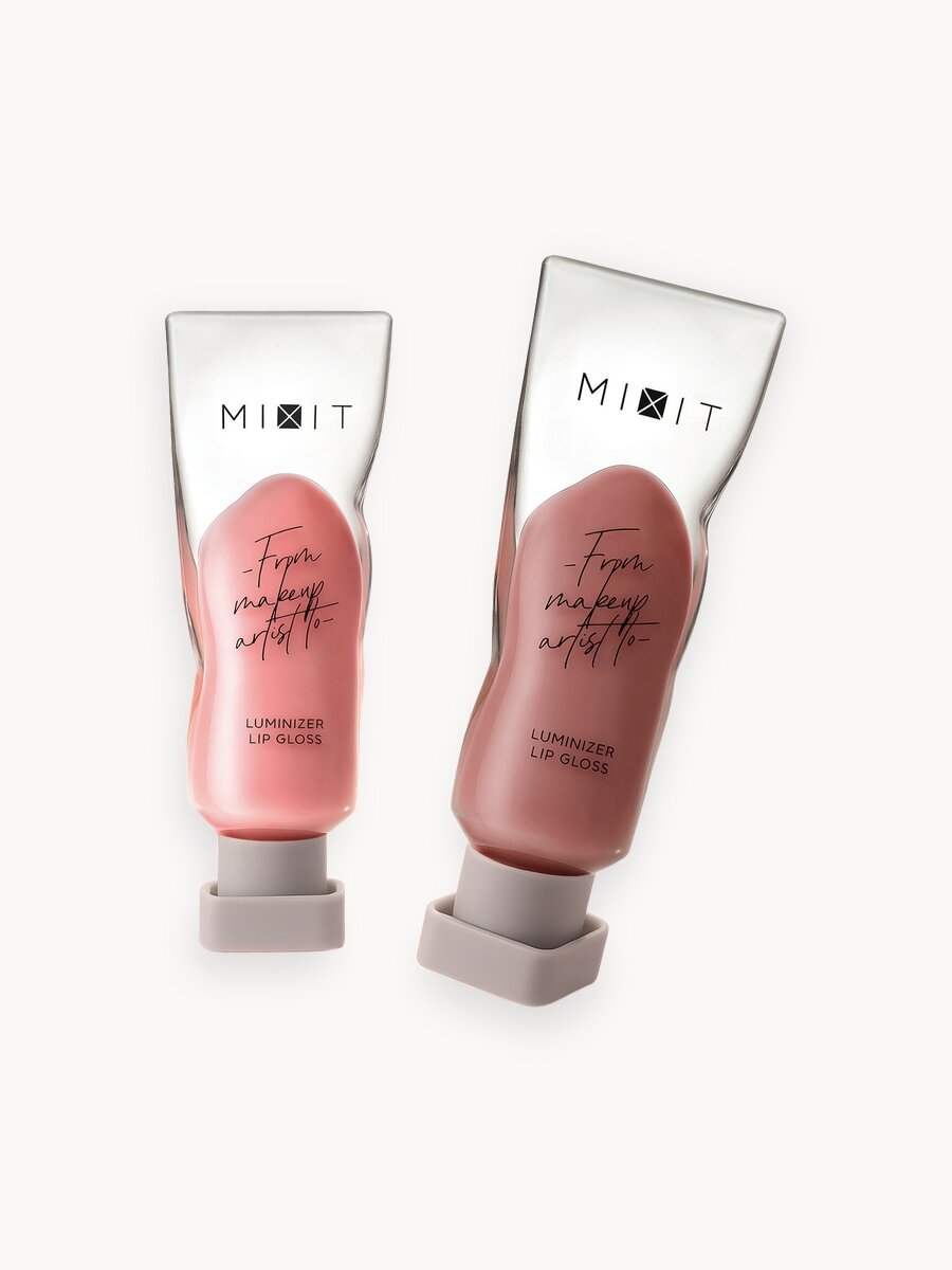 MIXIT Набор блески для губ увеличивающий объем и увлажняющий, тон 02 и 03. Декоративная косметика для макияжа MAKE UP