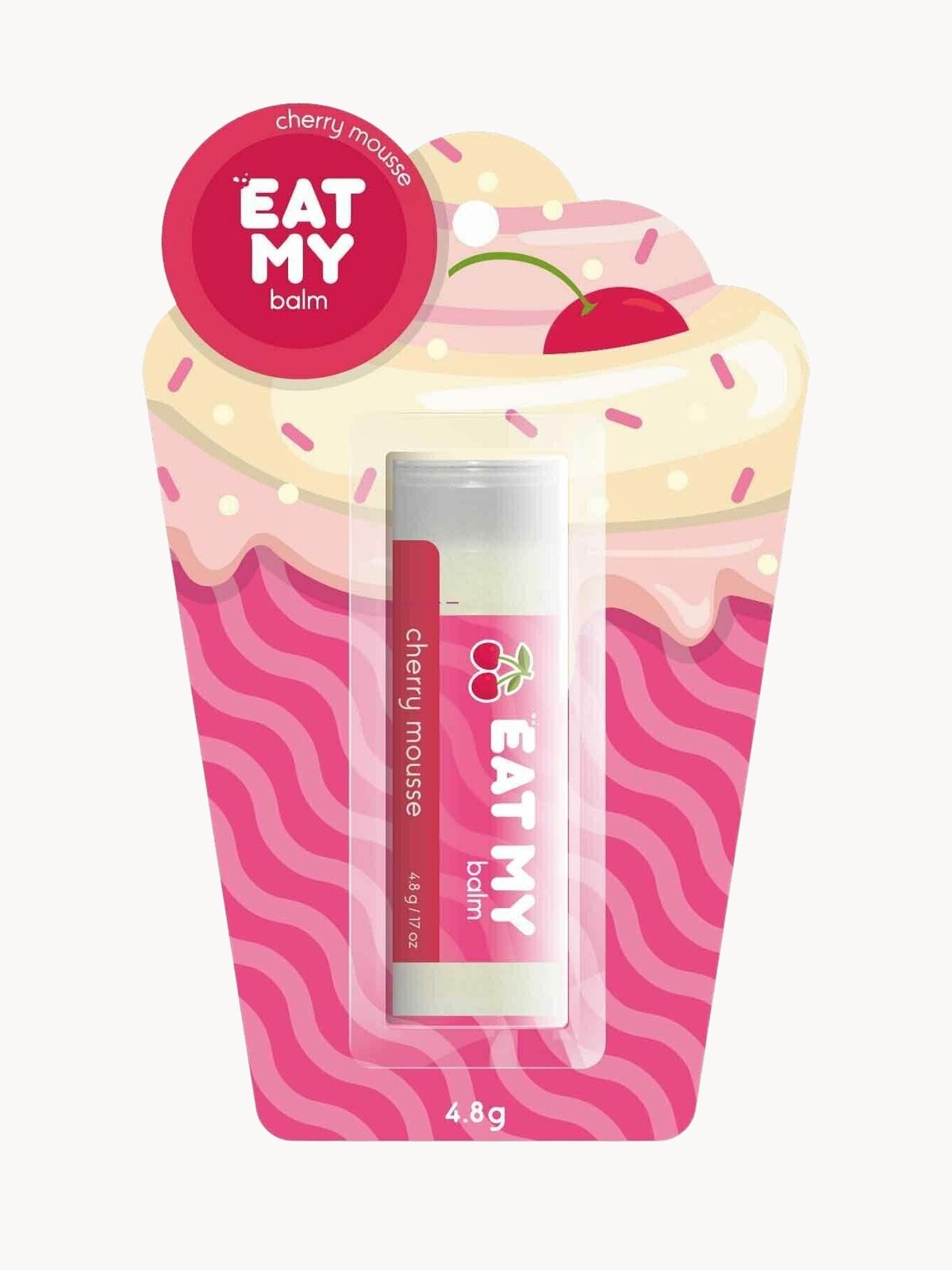 EAT MY Бальзам для губ - гигиеническая помада "Вишневый мусс" 4,8 г