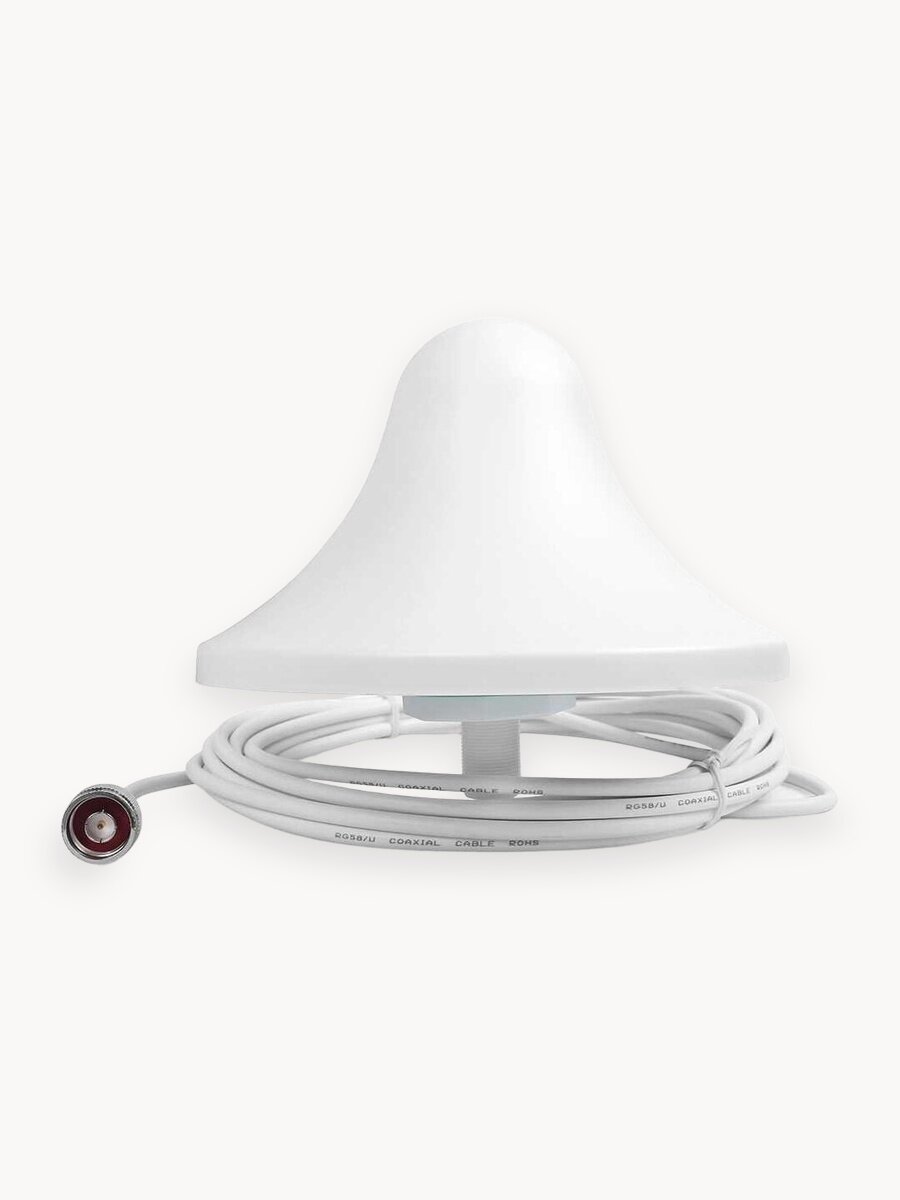 Потолочная широкодиапазонная GSM/3G/4G-антенна, кабель 2,5 метра, разъем N-male