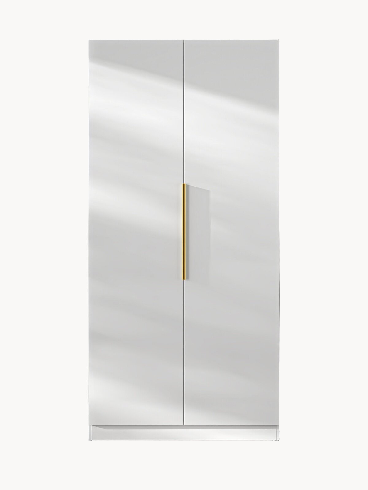 LAERA Шкаф распашной для одежды с полками 90х52х210 см мыло белый