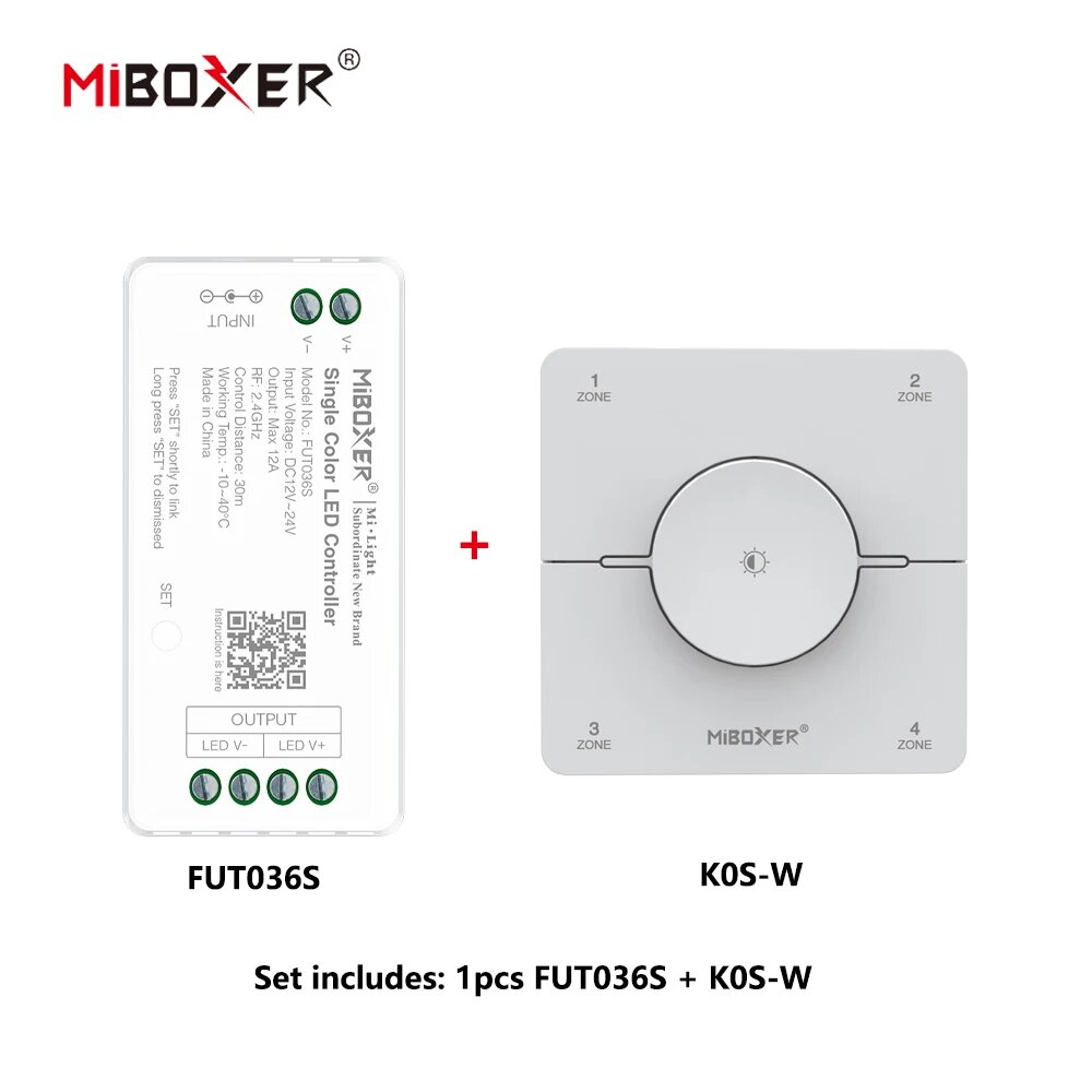 MiBoxer контроллер LED одноцветный FUT036S+K0/K0S K0S-W and FUT036S