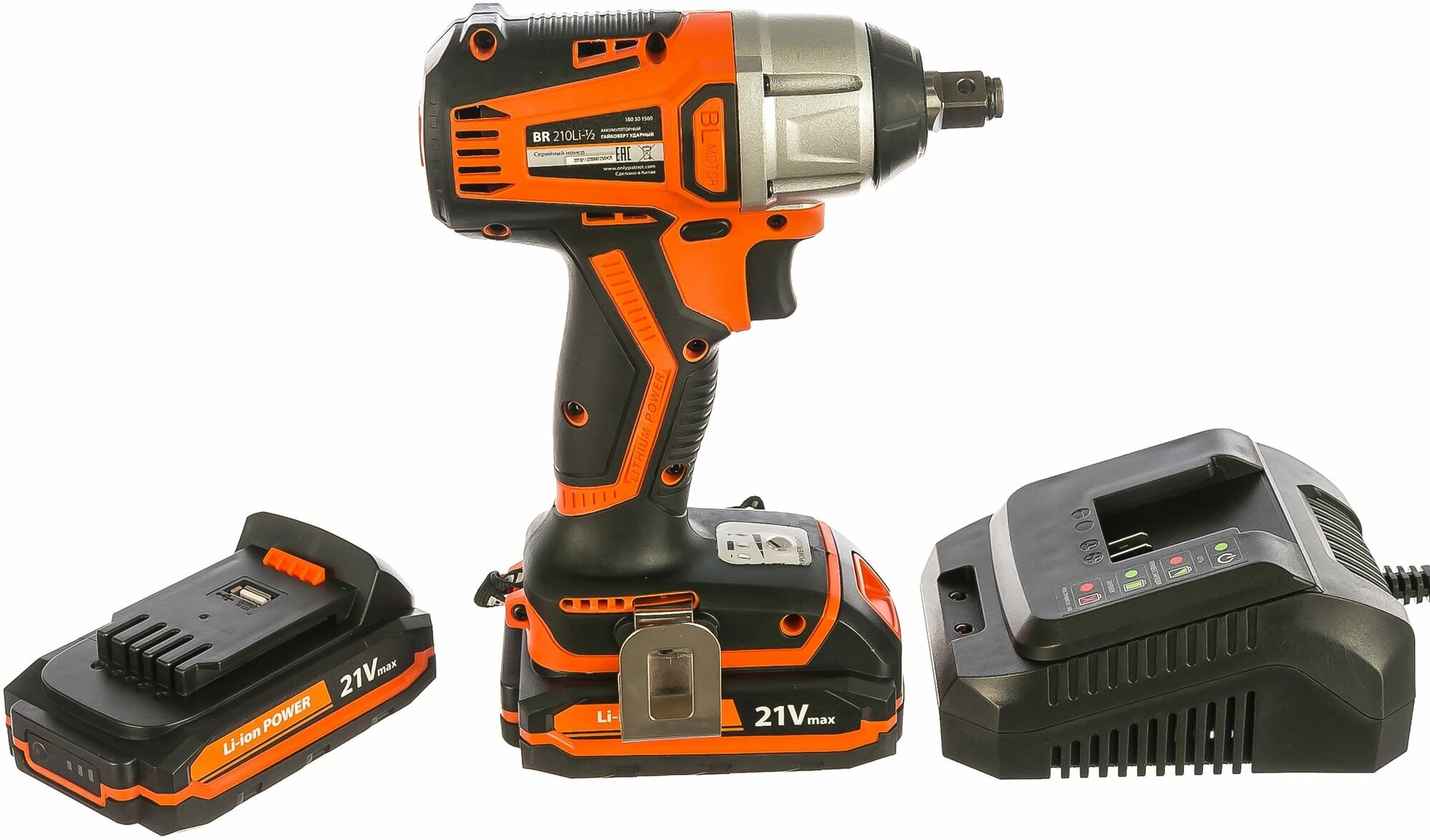 Гайковерт ударный бесщеточный PATRIOT BR 210UES-1/2 180301560 PATRIOT