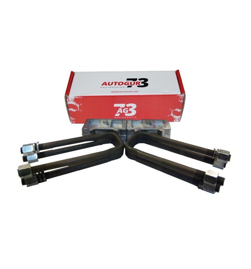 Лифт-комплект рессора-мост 40 мм УАЗ-452 Буханка (на 1 мост) алюминий