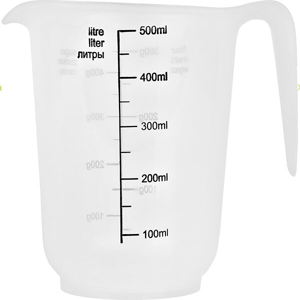 Кувшин мерный 0,5л (125х95х120мм), натуральный PT305210999 Plast Team (аналог 449644)