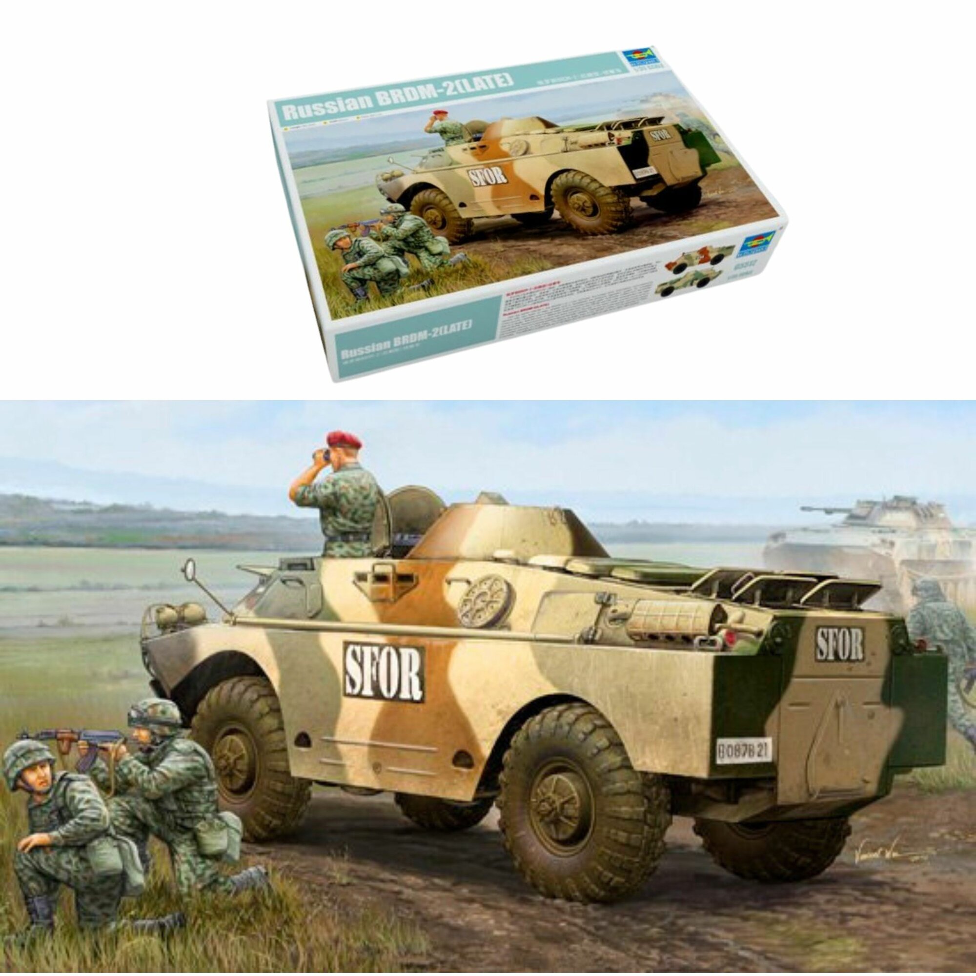 Сборная модель Первые опытные образцы бронированной разведывательной машины 1/35 БРДМ-2 (05512) Russian BRDM-2