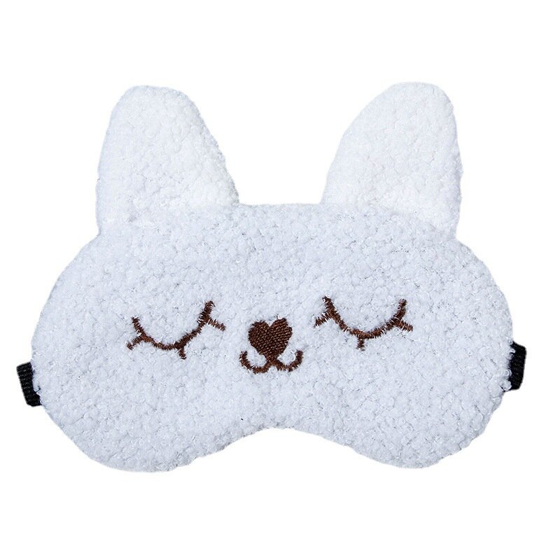 Маска для сна с милым плюшевым котом, мягкая флисовая маска для сна с регулируемым ремешком, светонепроницаемая повязка для сна, сна и путешествий, удобная повязка на глаза для детей и взрослых, 1 шт.