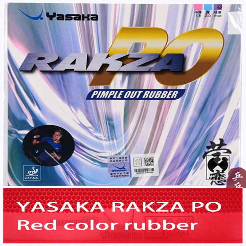 Yasaka RAKZA PO RK B-78 резина для настольного тенниса, красная/черная, максимальная толщина Красный, red