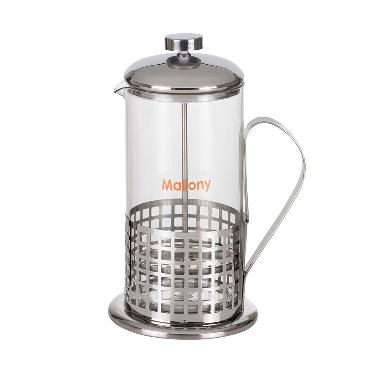 Чайник-кофейник Mallony с прессом, "Cellula", стекло, 1000 мл, B511-1000ML