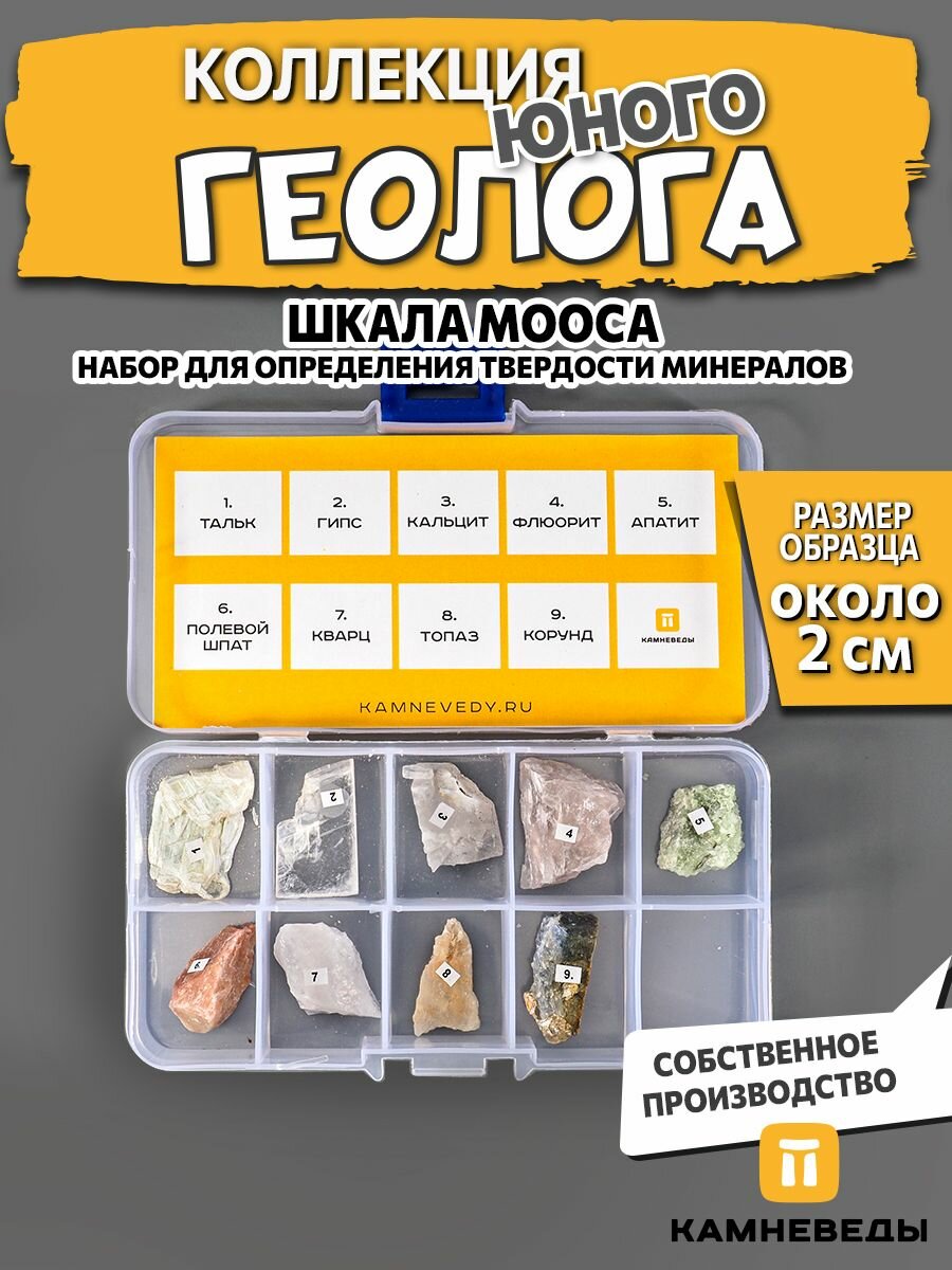 Коллекция Шкала Мооса в пластиковой коробке