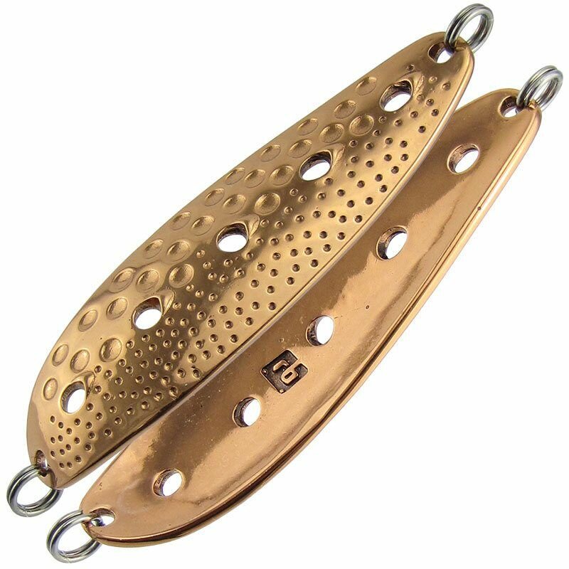 Блесна из латуни на лосося, покрыта золотом и серебром RB Фаворит 23гр - 3