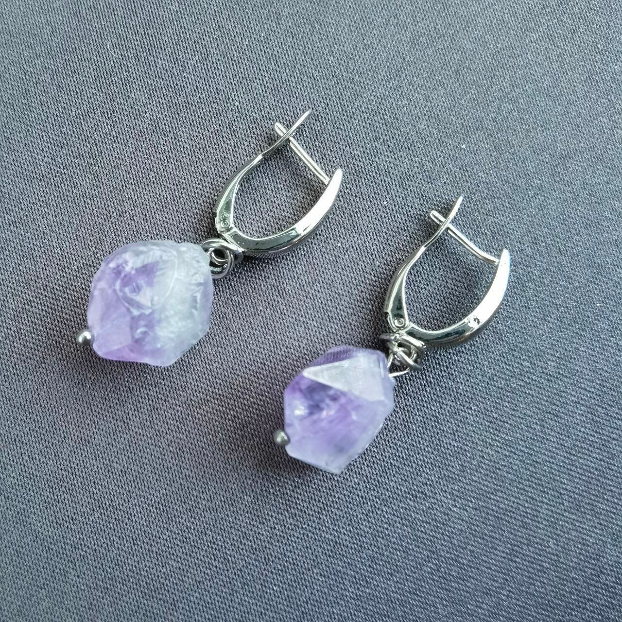 Серьги, аметист