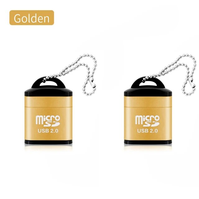 1/2 шт. высокоскоростной USB 2,0 кардридер TF Micro SD адаптер карты памяти для компьютера 2PCS Gold