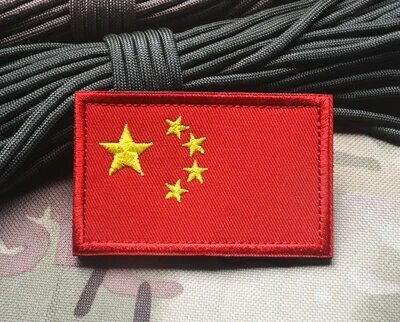 Патч с вышивкой флагов мира AHYONNIEX Красный, China flag