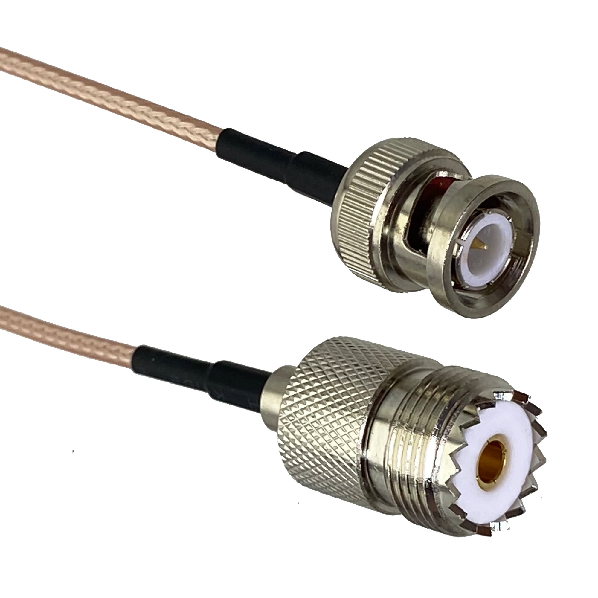 RF переходник TTVXO UHF PL259 - SO239 - BNC 6-10 дюймов 10inch (25CM), RG316 SO239 to BNC