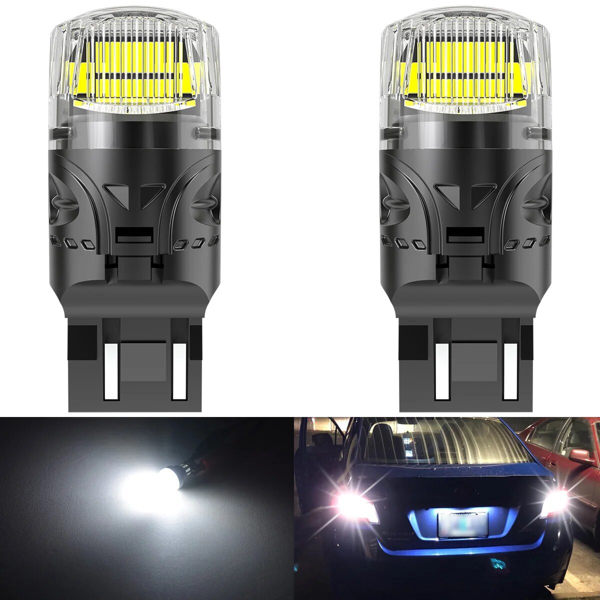 2x T20 7443 7440 7441 992 W21W W21/5W светодиодный Bulb Canbus для Lada Kalina Granta Vesta Opel Astra J дневные ходовые фонари DRL