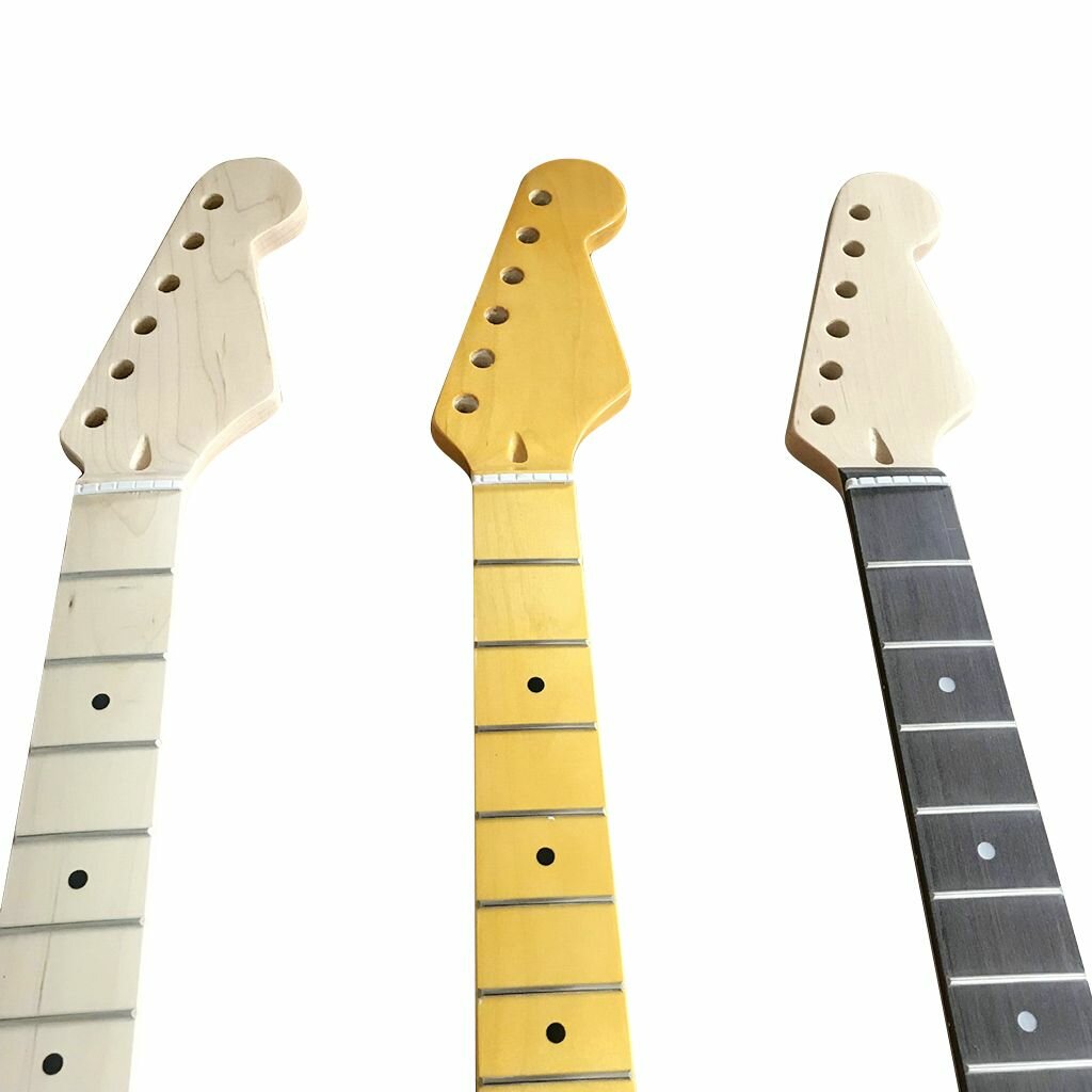 Гриф гитары из кленового дерева с гладким краем Грифа Электрическая ручка со струнами