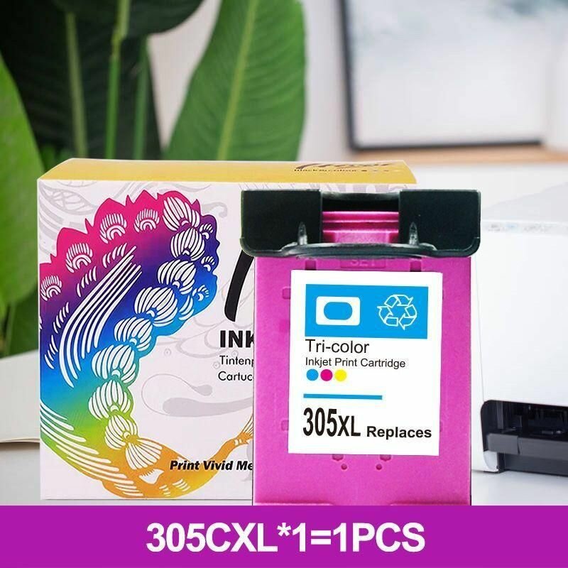 Hicor Замена картриджа for HP 305 XL Color for HP305 Color DeskJet 2710 2720 4110 4120 4130 ENVY 6010 6020 6030 6420