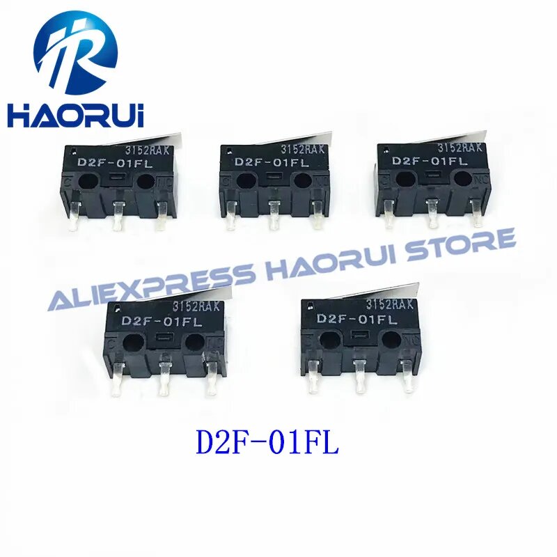 Микропереключатели для мыши QQTHYO D2F 5 шт. D2F-01FL