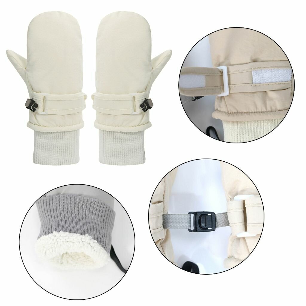 Детские быстросохнущие водонепроницаемые лыжные перчатки-розовый-Размер M