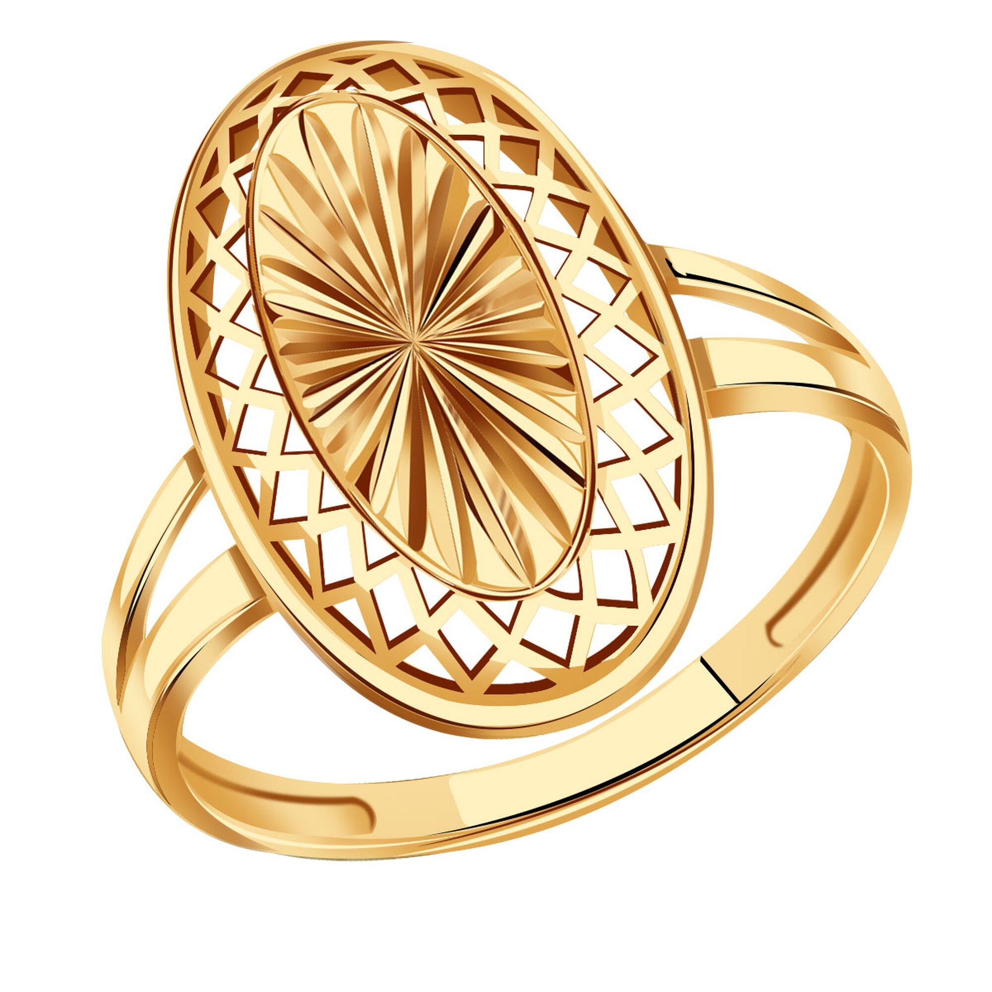 Кольцо, красное золото, 585 проба