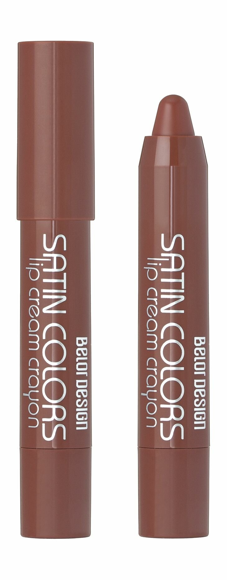 BELOR DESIGN Помада-карандаш SATIN COLORS, 2,3 гр, 4 Коричневый