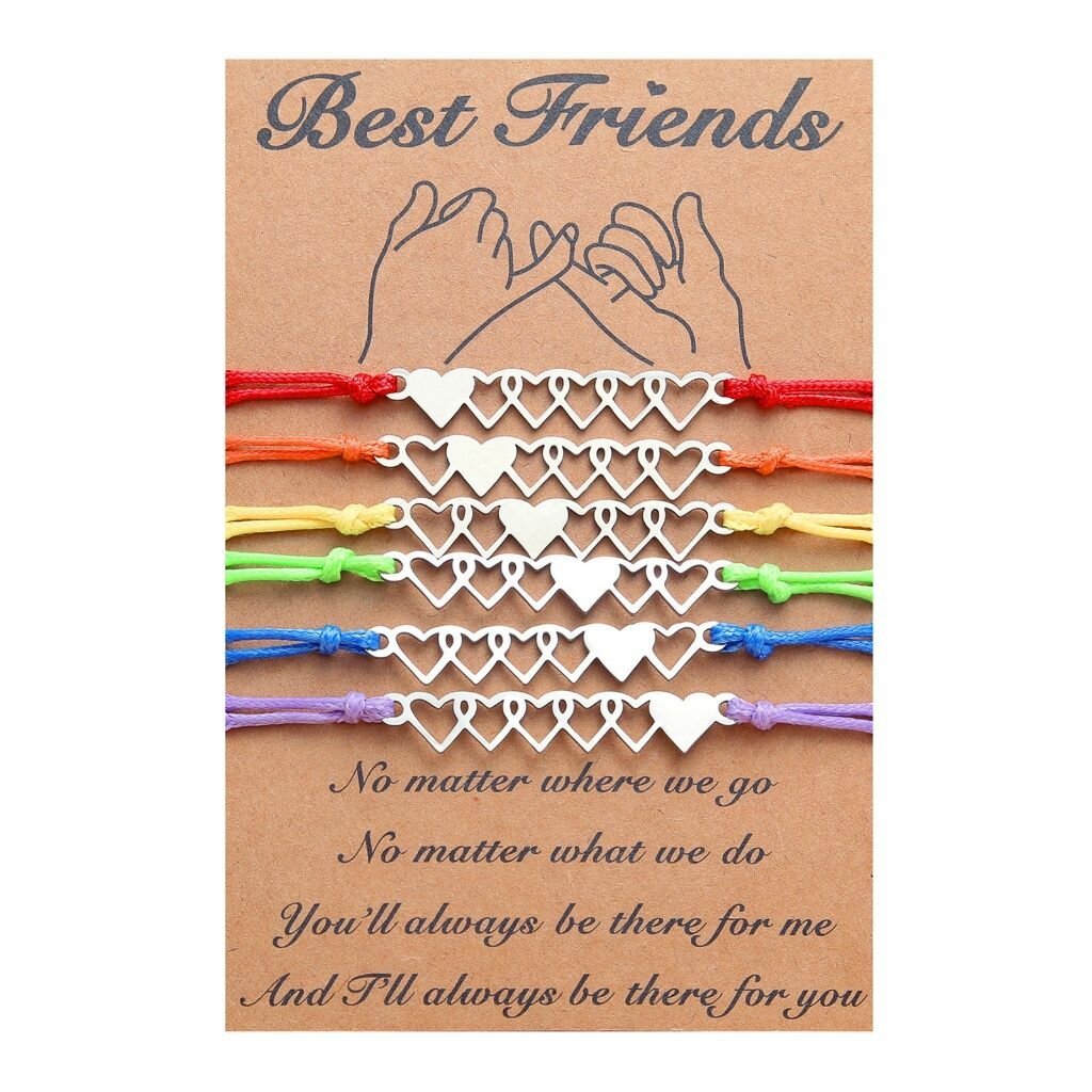 Набор из 6 предметов, браслетов ручной работы love нержавеющей стали-good friends-цвет