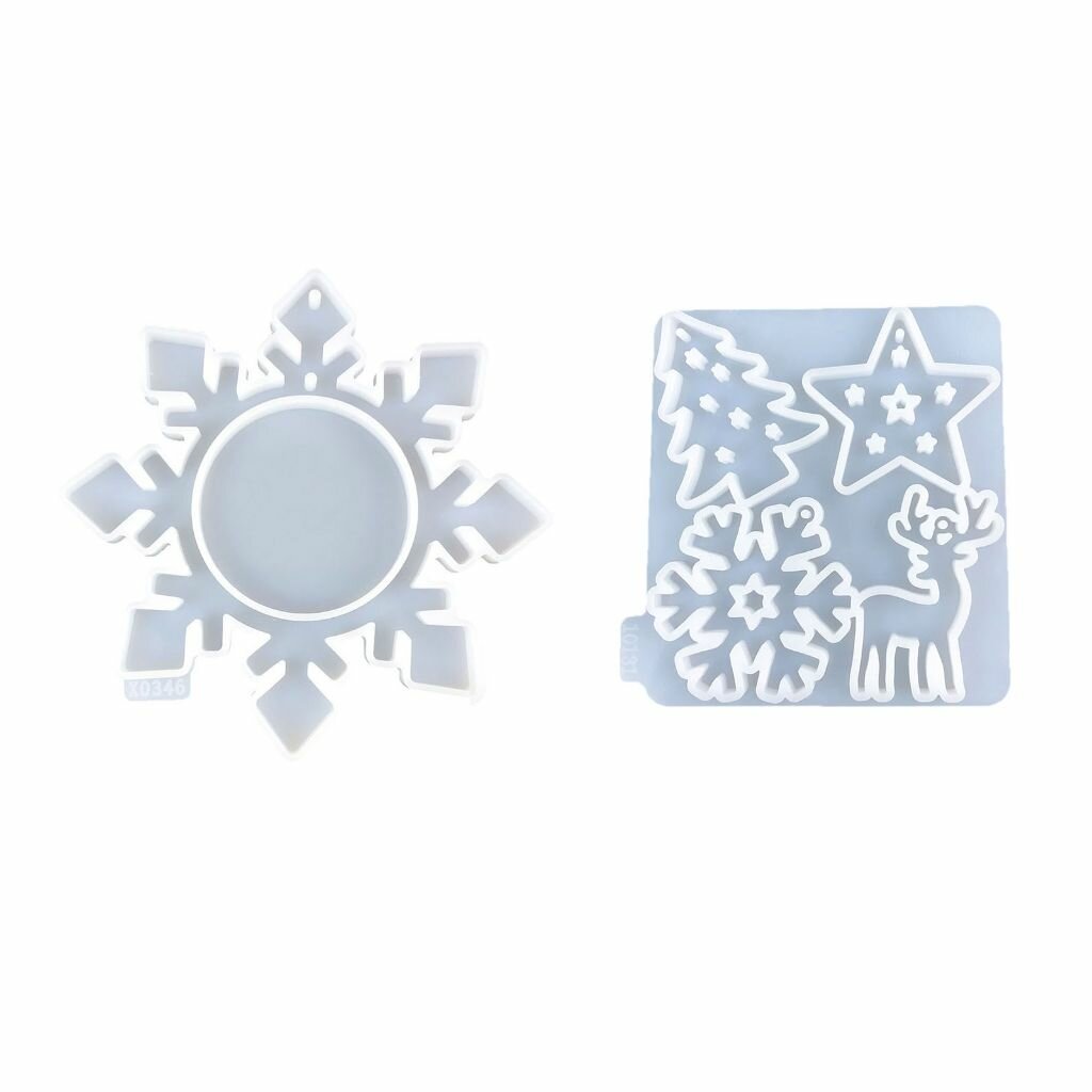Набор из 2 частей, настенная силиконовая форма для изготовления снежинок своими руками