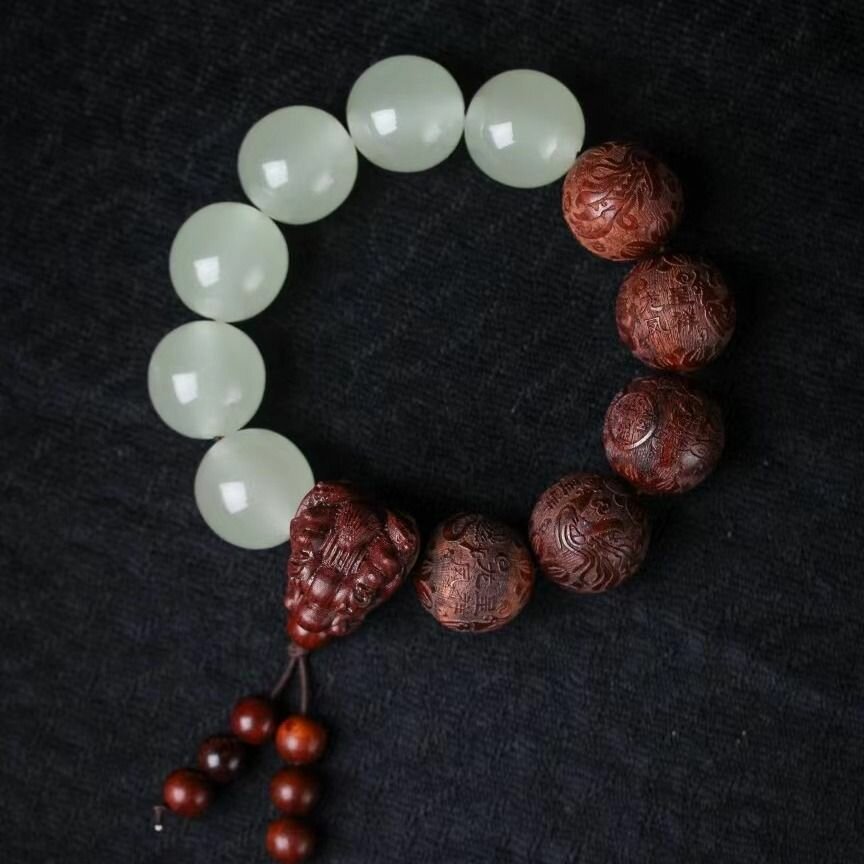 Четки буддийские, ручная работа,20*12шт, Инь и ян,
