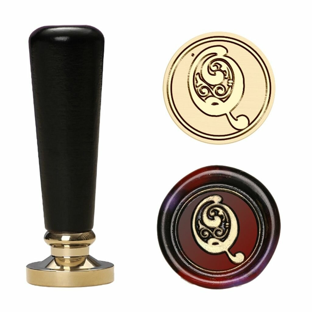 Готическая 26 английская буква copper head fire paint seal набор ручек для печатной головки, буква Q