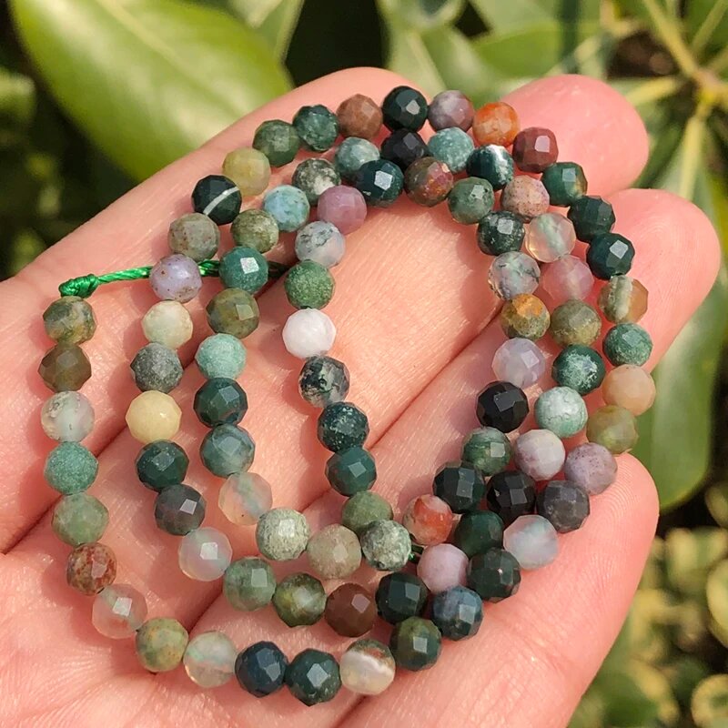 Бусины из натурального камня TTUIJI: сапфир, рубин, морганит, 2-4 мм Изумрудный, 2mm 175pcs, indian agates