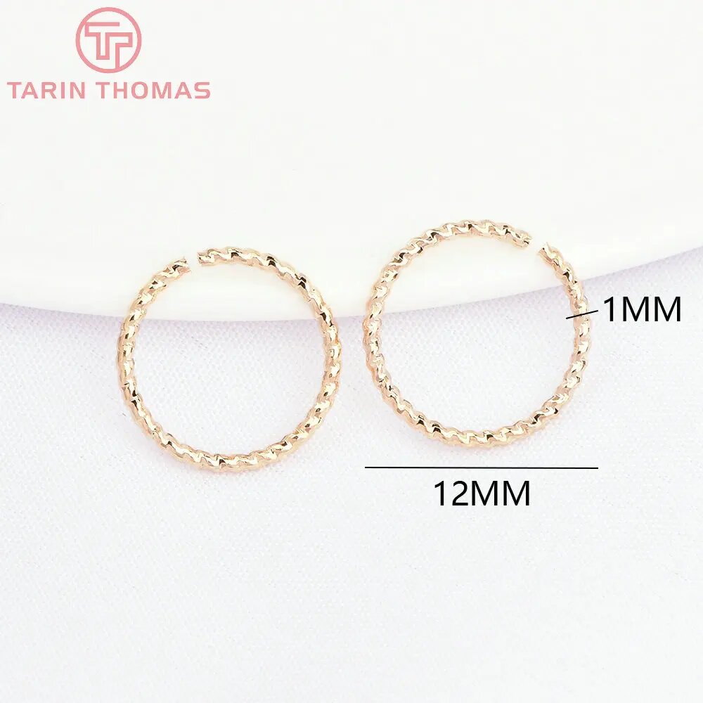 Колечки для пирсинга TARIN THOMAS 12 мм, 1 мм, 24K Gold Color