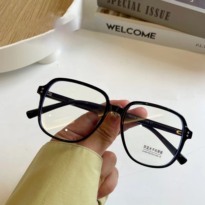 Компьютерные очки Glocco зелёные oversize +2 +4 bright black clear, 0