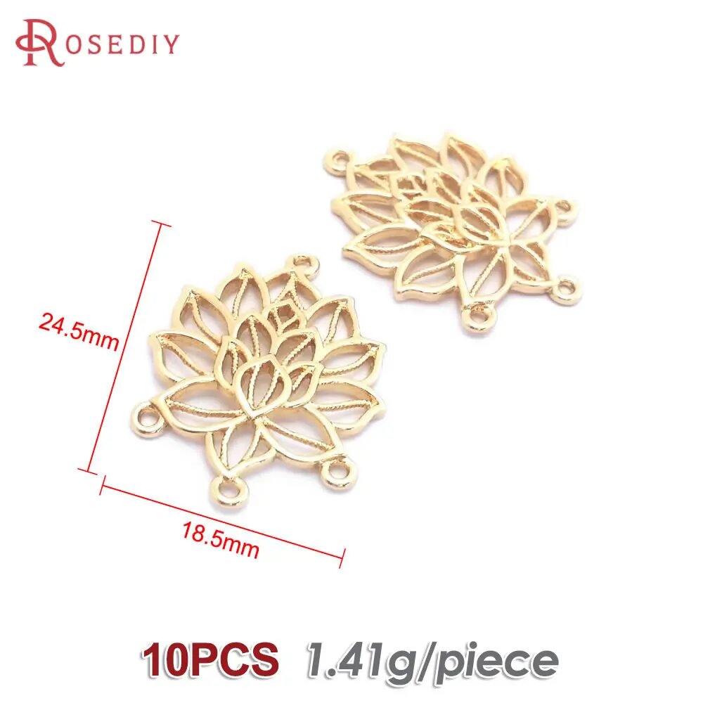 Подвески для сережек из латуни Rosediy золотого цвета 39591-18K Gold Color