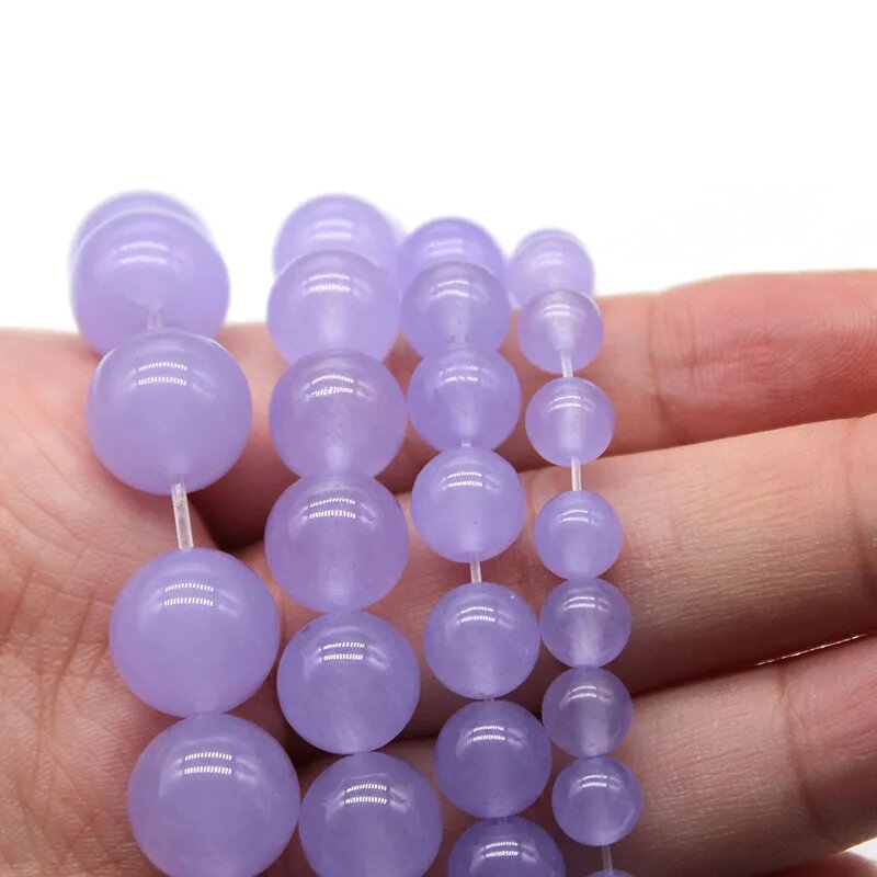 Фиолетовые халцедоновые бусины Youth Cadence 4-12 мм 4mm approx 93beads