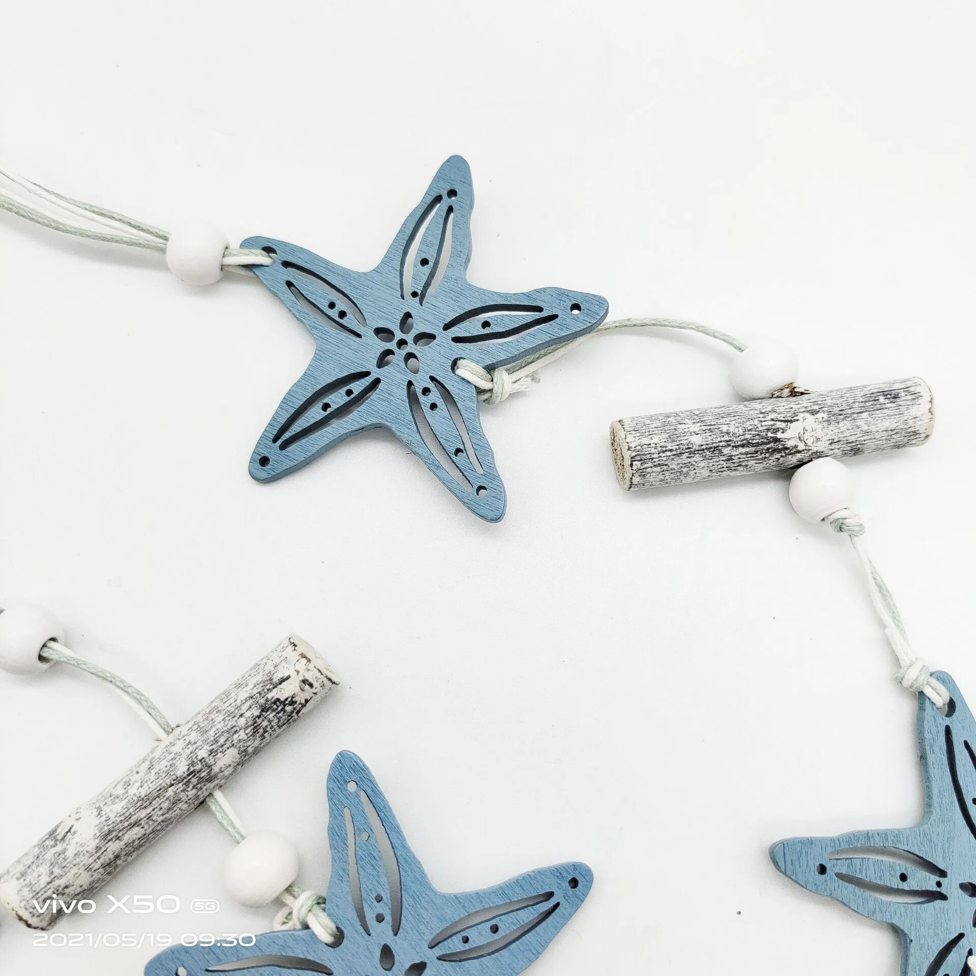 Настенная подвеска "Рыба Лодка" из дерева светло-желтый