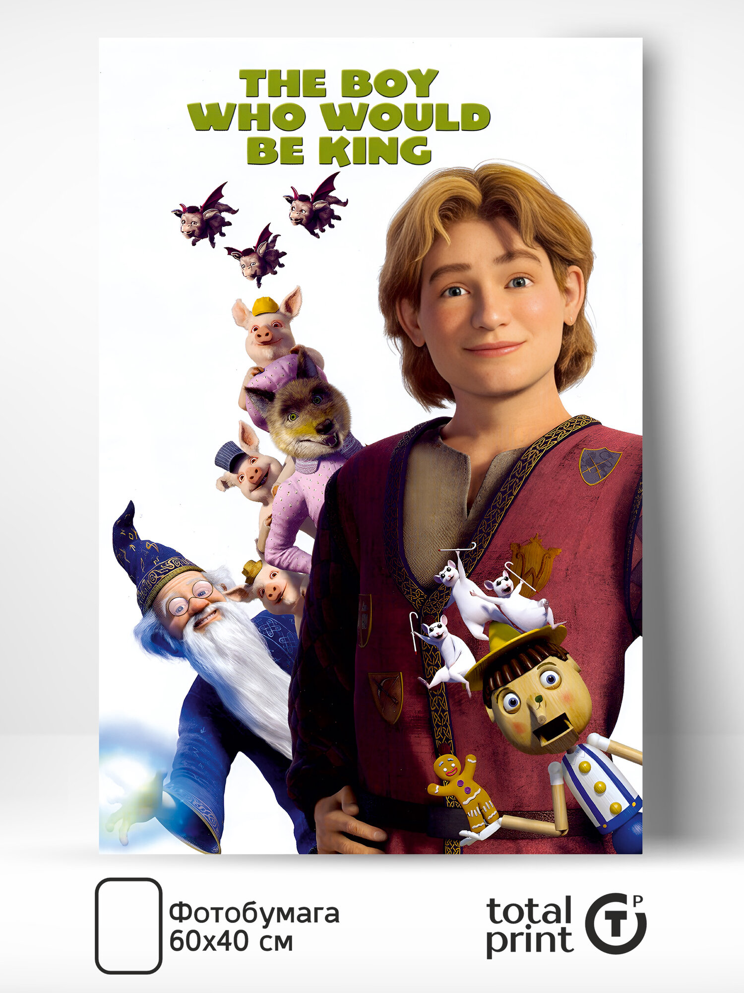 TotalPrint Постер для интерьера, Мультфильм, Шрек, 60х40см.